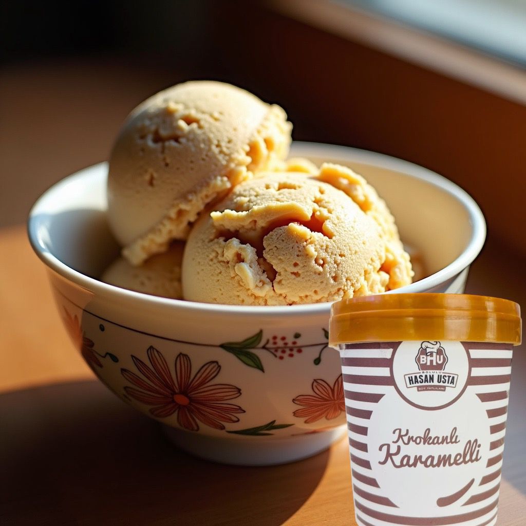 Crocan caramel ice cream (Krokanli karamelli dondurma) – Mahalle Dubai
